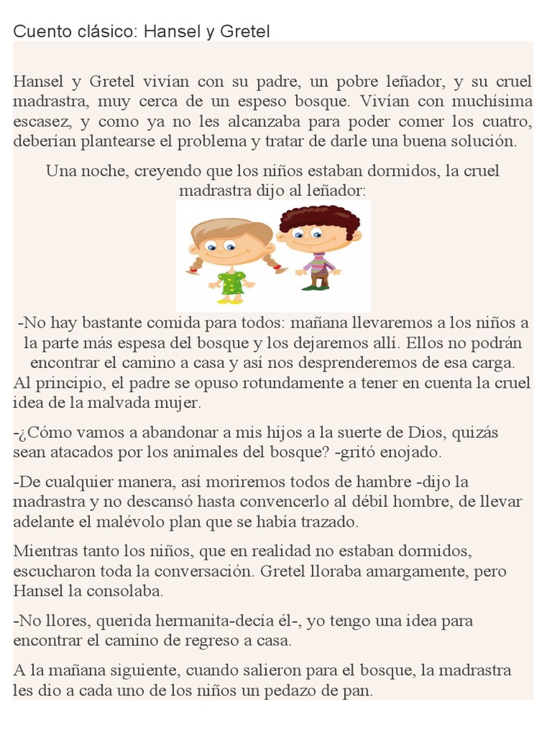 Cuento Clásico | PDF | Hansel y Gretel