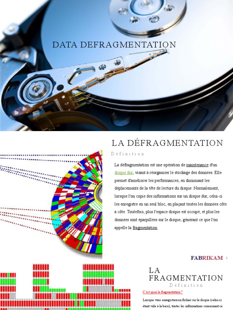 Résumé de La Data Defragmentation | PDF | Disque dur | Matériel ...
