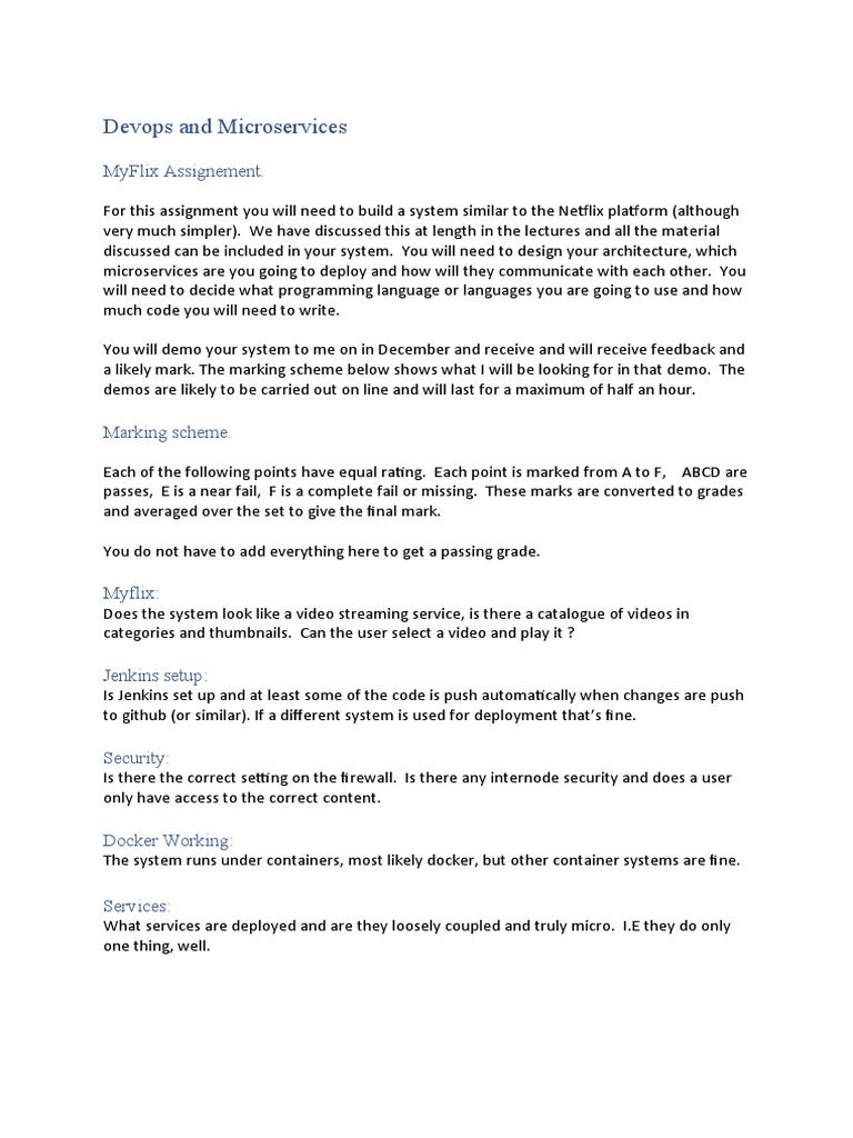 MyFlix DevOps & Microservices Guide | PDF | Art | Technology & Engineering