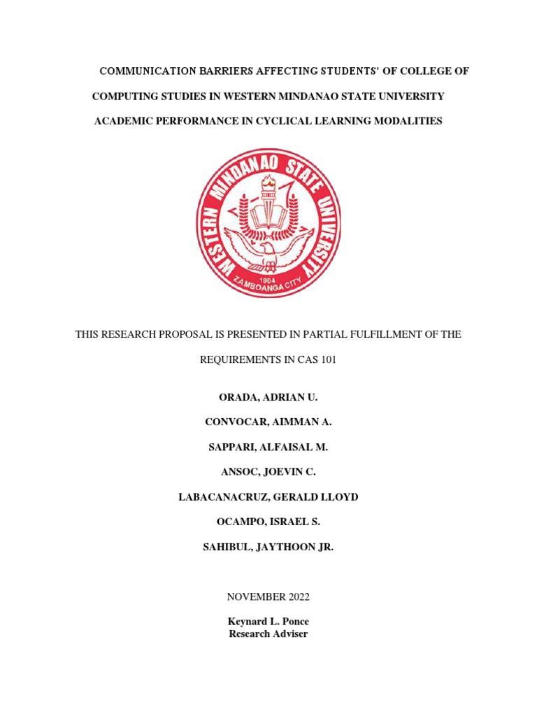 Communication Barriers Affecting Students | PDF | Survey Methodology ...