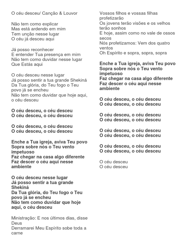 O Céu Desceu Pdf
