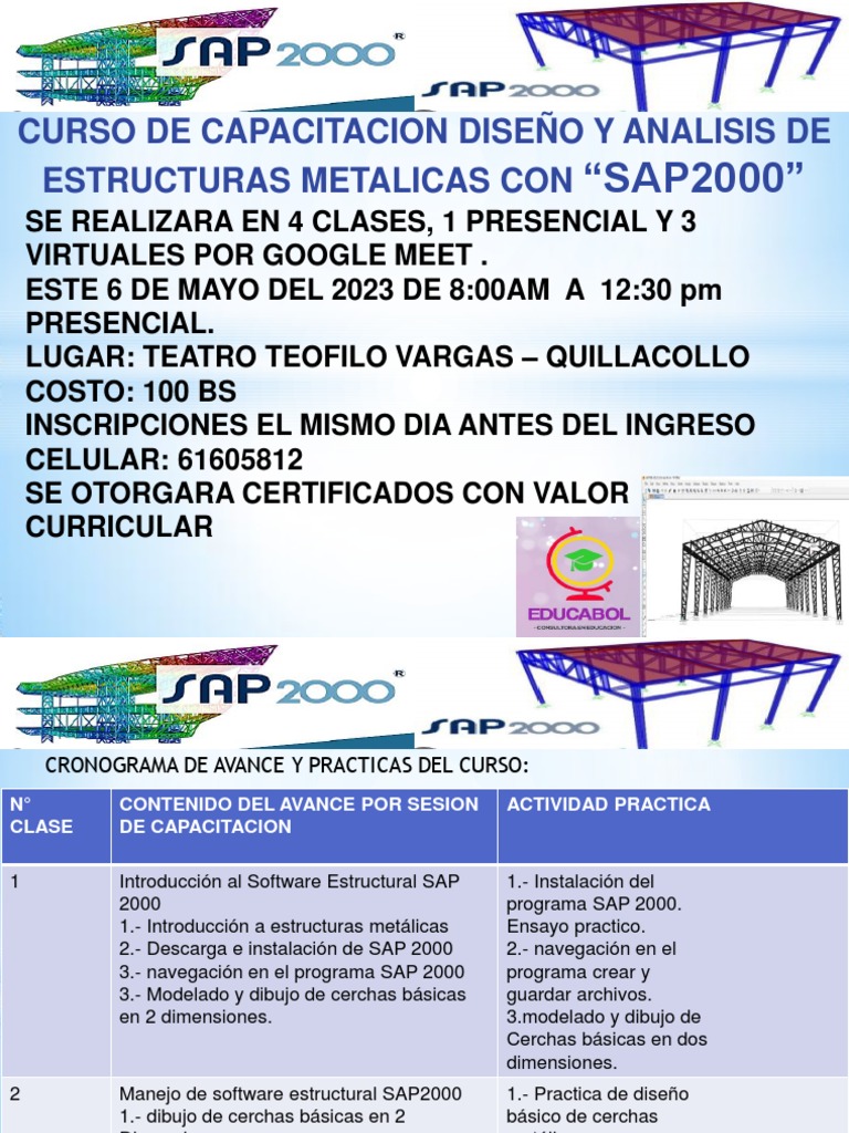 Sap 2000 Capacitacion | PDF | Informática