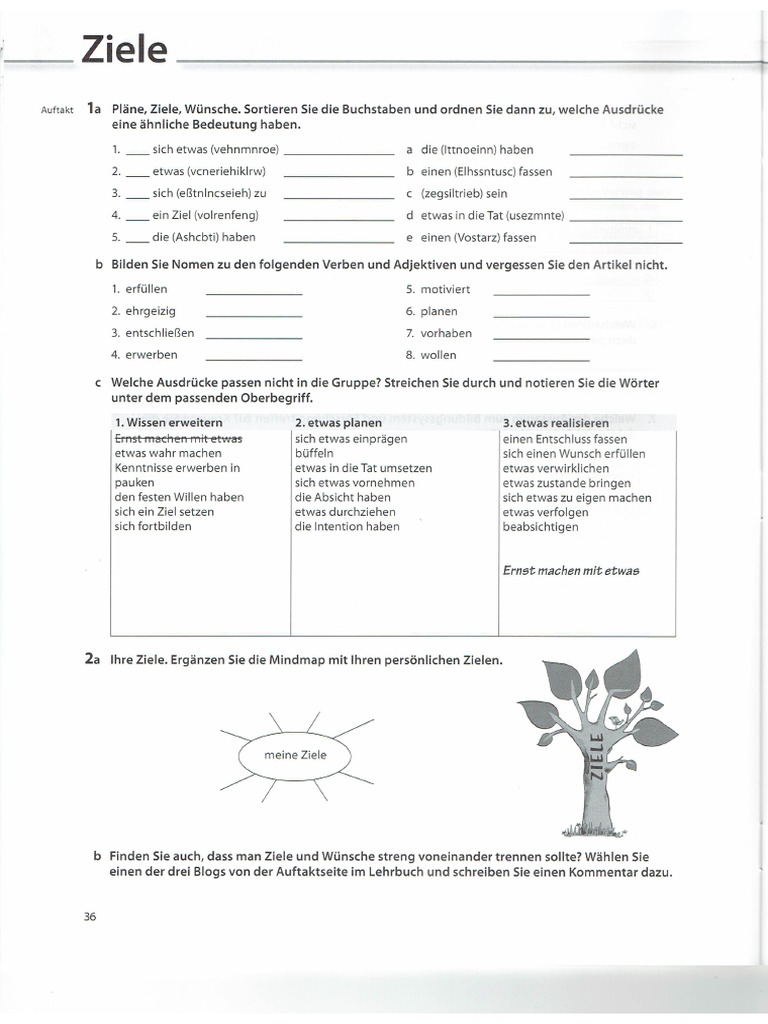 Aspekte Neu 3. Intensivtrainer. Kapitel 5: Ziele | PDF