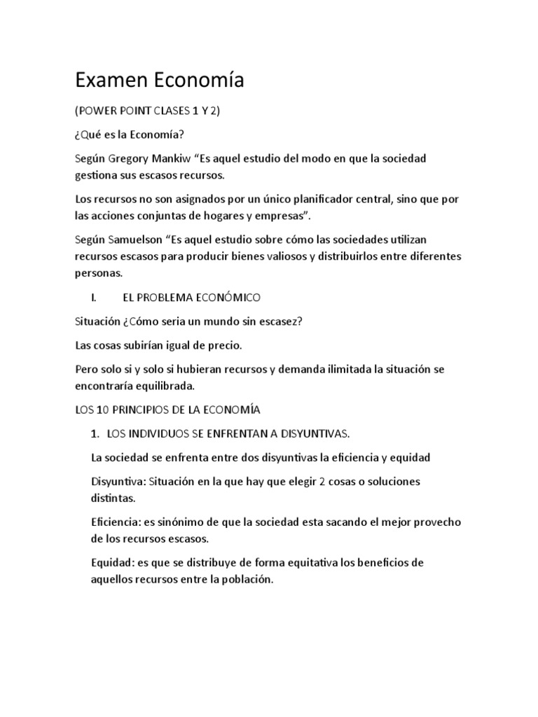 Examen Economía | PDF | Monopolio | Oferta y demanda