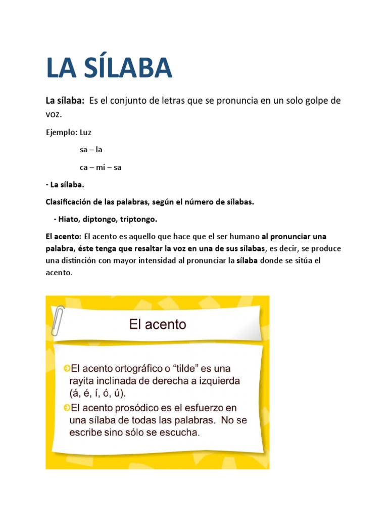 La Sílaba | PDF | Sílaba | Fonología
