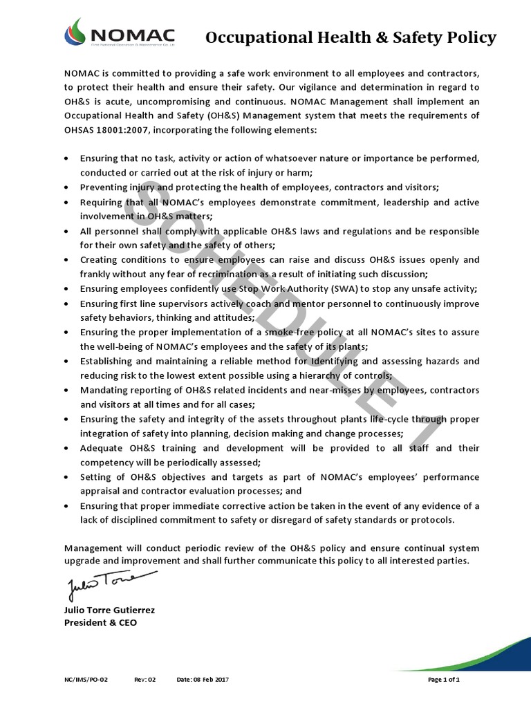 HSE Policy | PDF | Safety | Occupational Safety And Health