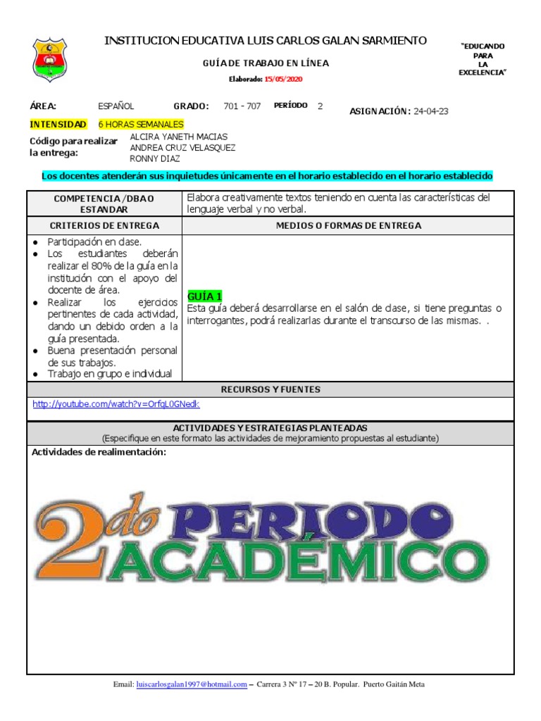 2023 701 Esp Act 1 Los Verbos | PDF | Verbo | Conjugación gramatical