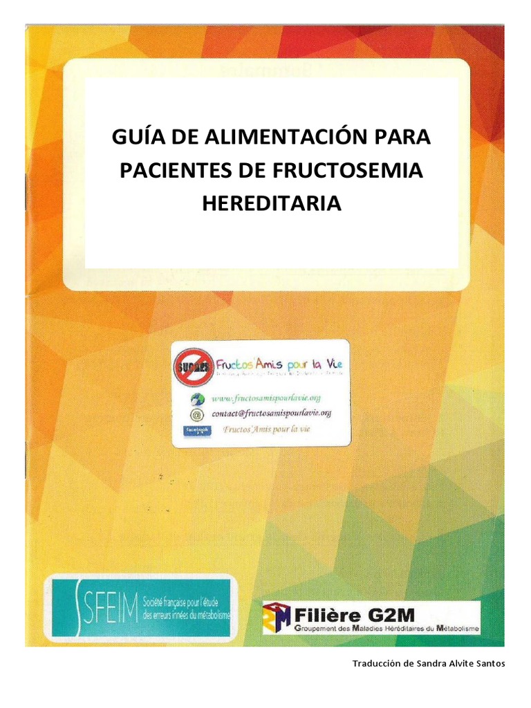 Guia Alimentacion Fructosemia Hereditaria | PDF | Sustituto de azúcar ...