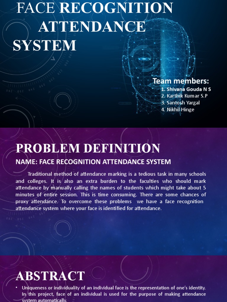 Face Recognition Attendance System | PDF | Image | Emerging Technologies