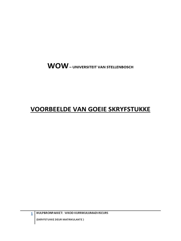 2014 Skryf Stukke Gr.8 | PDF