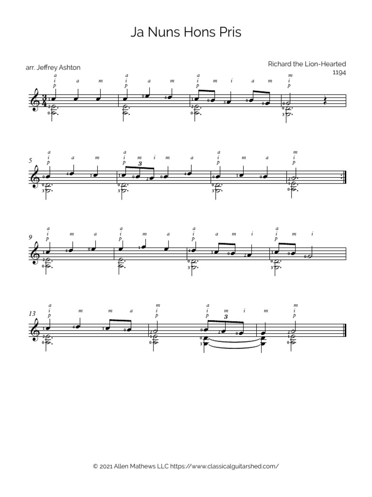 Medieval Music Tabs (EASY) | PDF | Musicology | Performing Arts