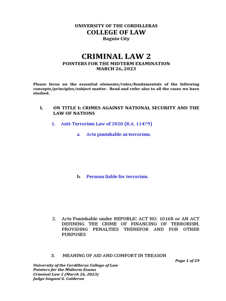 Crim 2 MidEX MOCK | PDF | Crimes | Crime & Violence