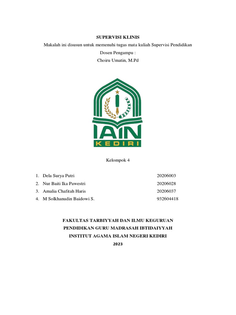 Kelompok 4 Supervisi Klinis | PDF | Pengembangan Diri