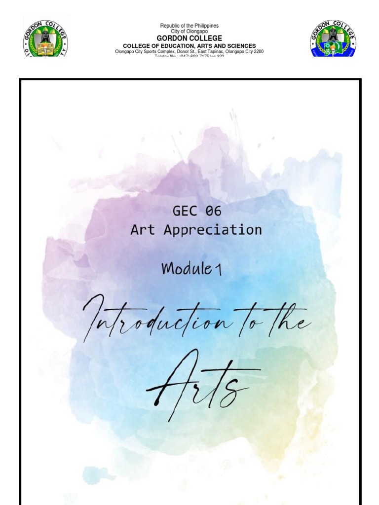 GEC 06 Art Appreciation Module 1 (Introduction) | Download Free PDF | The Arts | Area