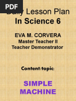 Cot DLP Science 6 Energy Transformation | PDF | Learning | Curriculum