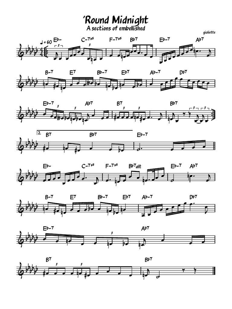 'Round Midnight Solo | PDF