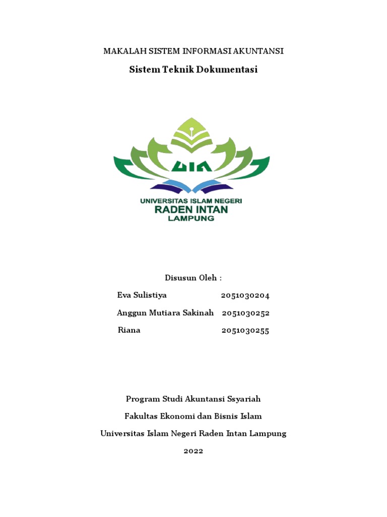 Makalah SIA Kel 1 Sistem Teknik Dokumentasi | PDF