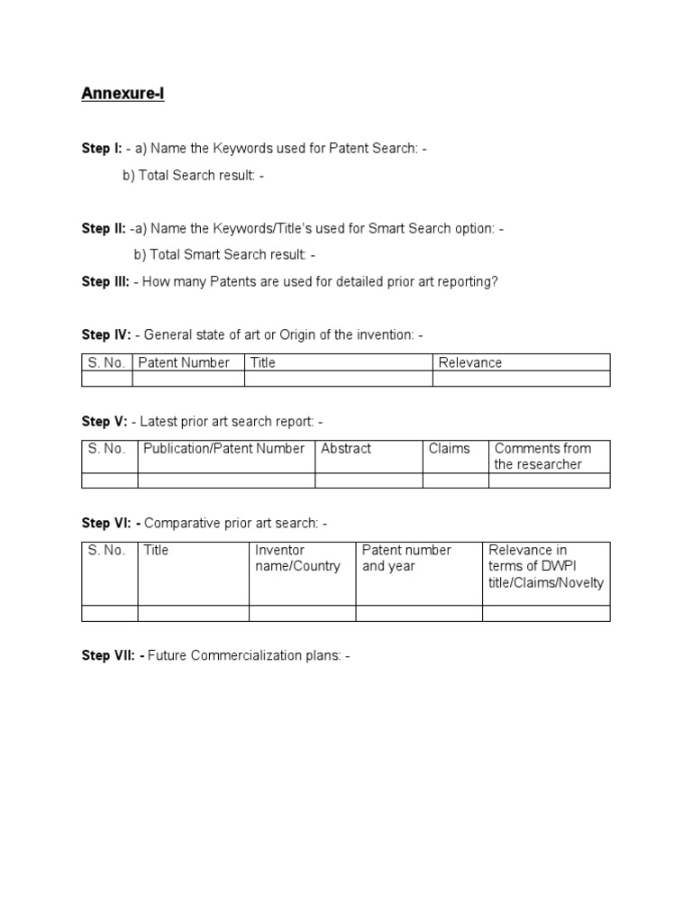 Derwent Search Report Template | PDF