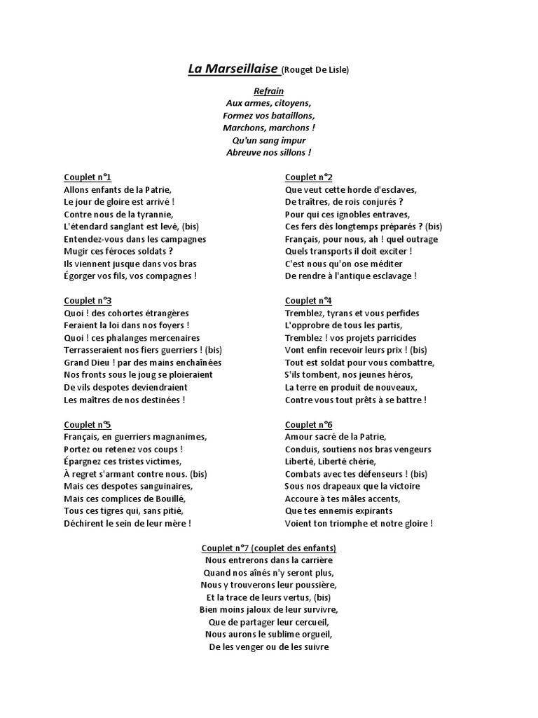 La Marseillaise | PDF