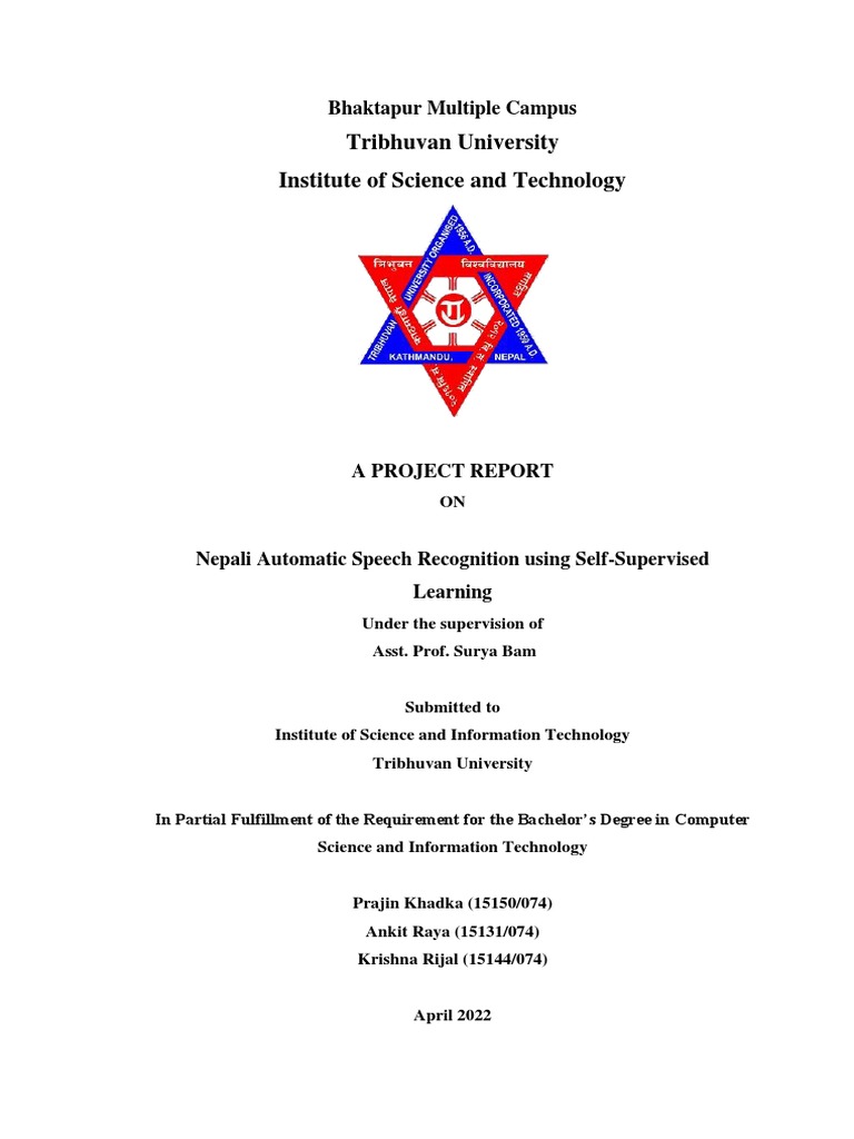 Tribhuvan University Institute of Science and Technology: Bhaktapur ...
