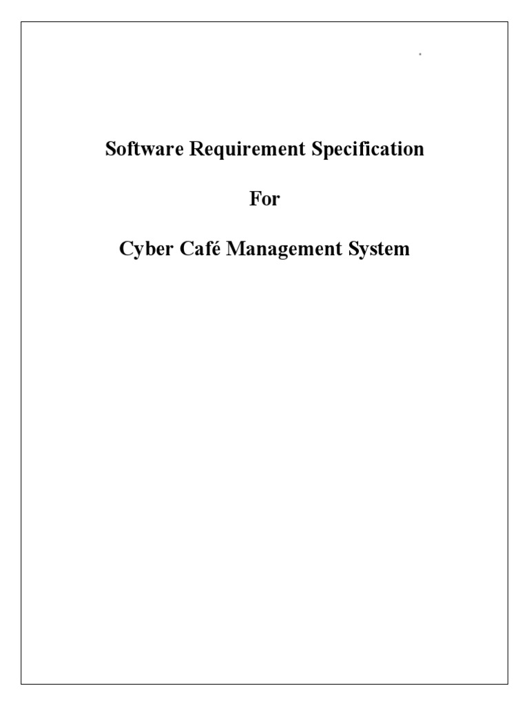 Cyber Cafe Management | PDF | User (Computing) | Password