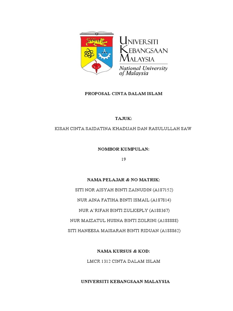 Proposal Cinta Dalam Islam | PDF