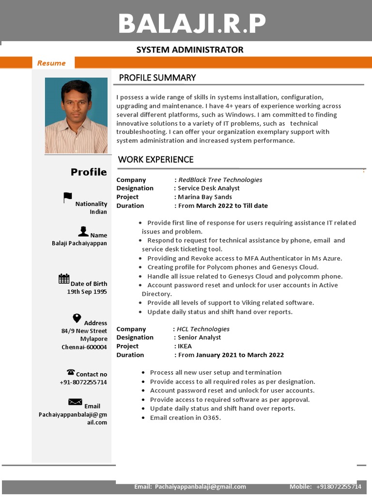 Balaji RESUME | PDF