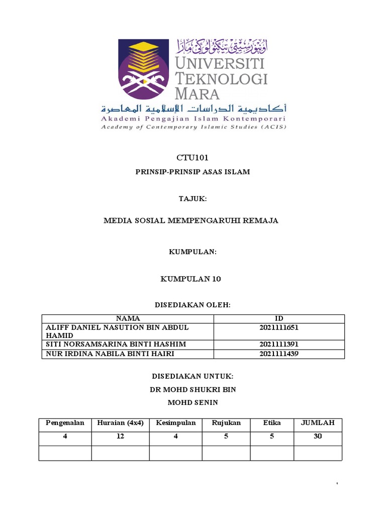 Ctu Group Assignment | PDF