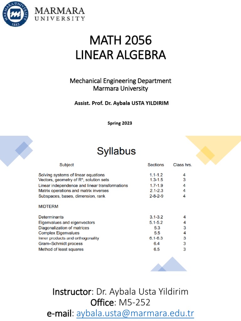 Intro To Linear Algebra | PDF | Matrix (Mathematics) | System Of Linear ...