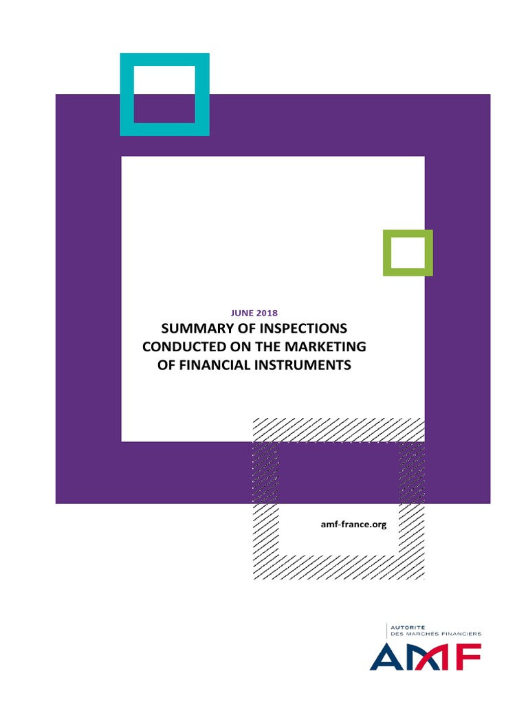 The AMF Publishes The Summary of Its Inspections Relating To The ...
