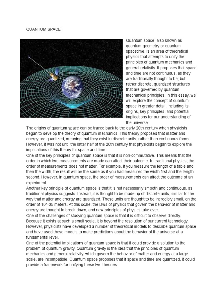 Quantum Space: Exploring the Discrete Nature of the Universe | PDF ...