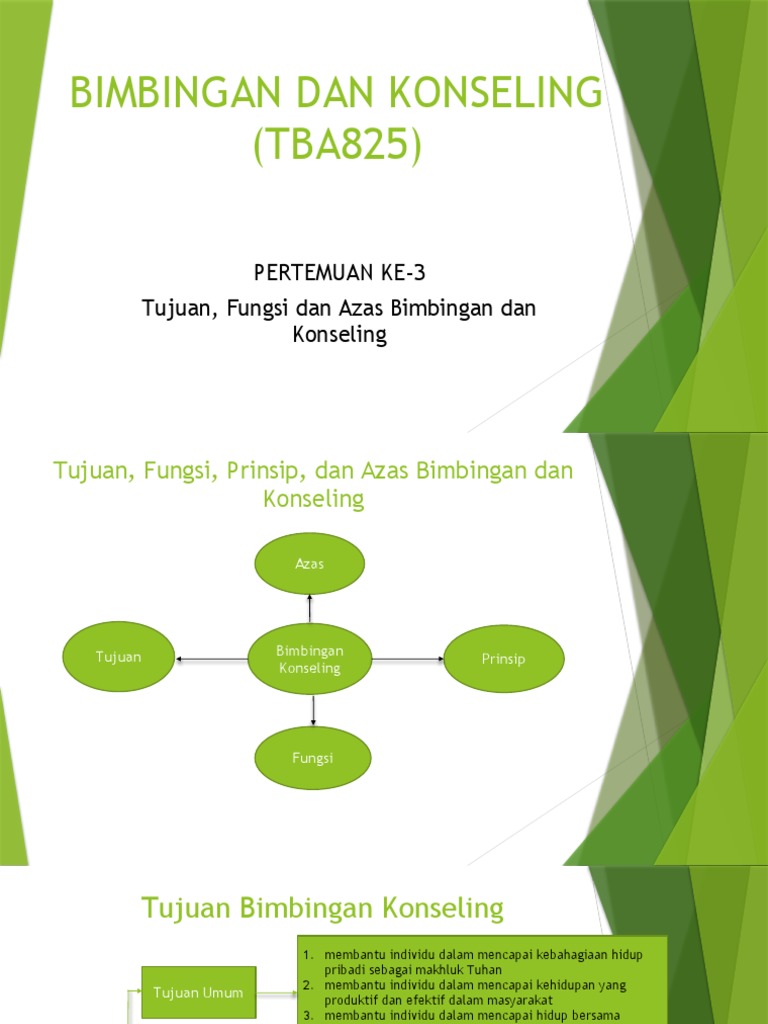 Tujuan-Fungsi-Asas BK | PDF | Karier & Perkembangan | Sains & Matematika