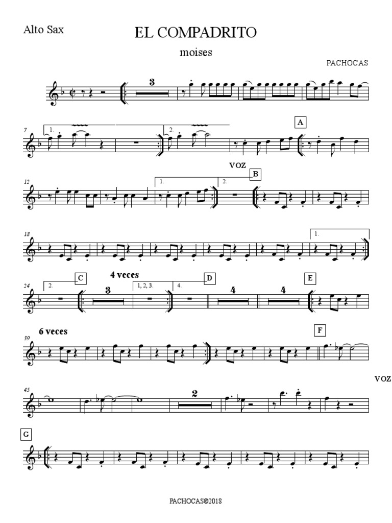 COMPADRITO - Alto Sax | PDF | Échecs