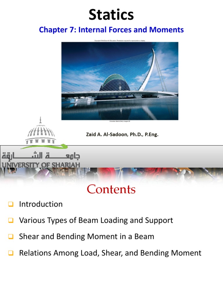 Ch7 Internal Forces and Moments | PDF | Bending | Beam (Structure)