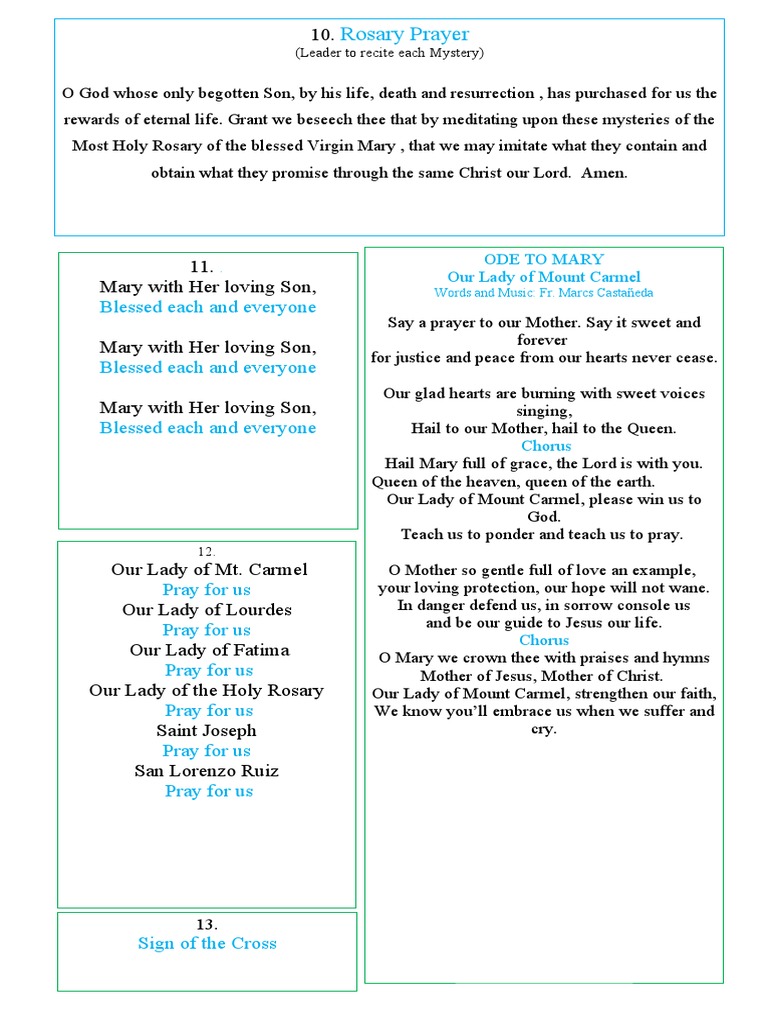 A Guide On Praying The Holy Rosary | PDF | Lord's Prayer | God The Father