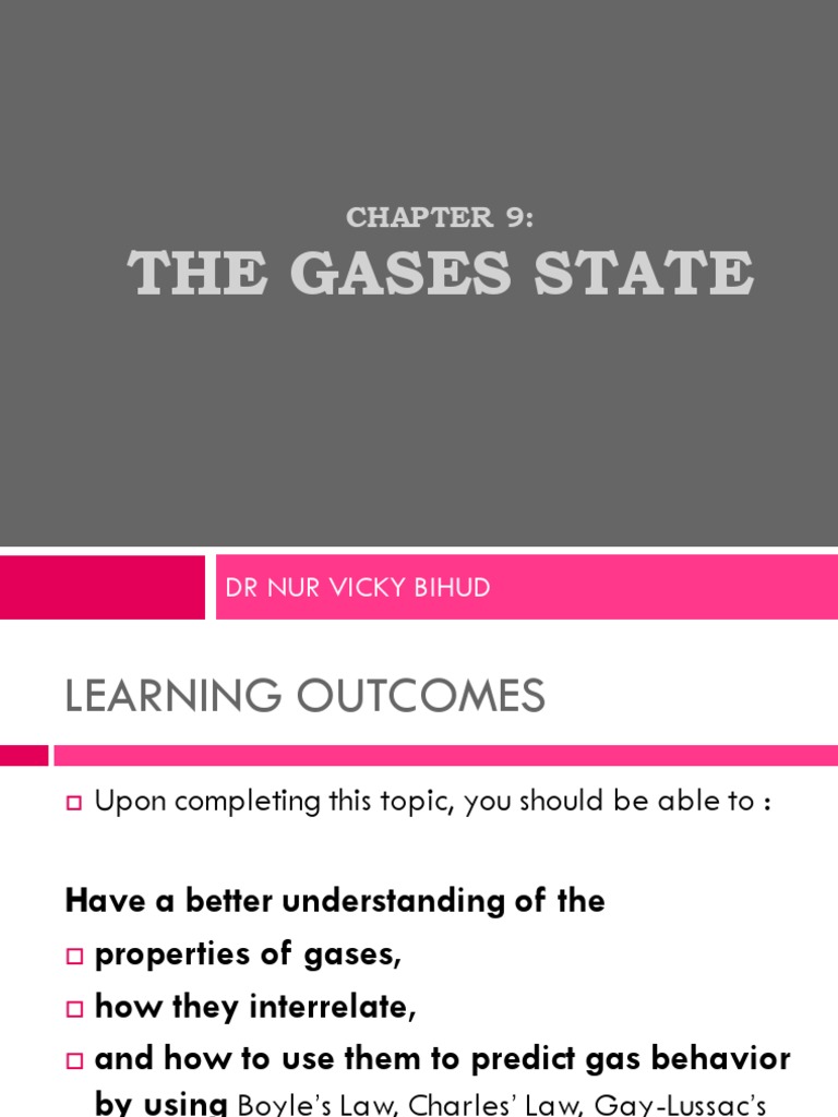 Chapter 9 Gaseous State | PDF | Gases | Mole (Unit)