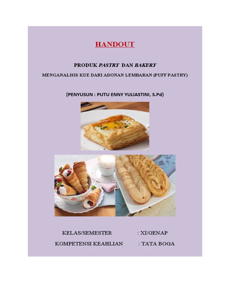 9.BAHAN AJAR PUFF PASTRY | PDF