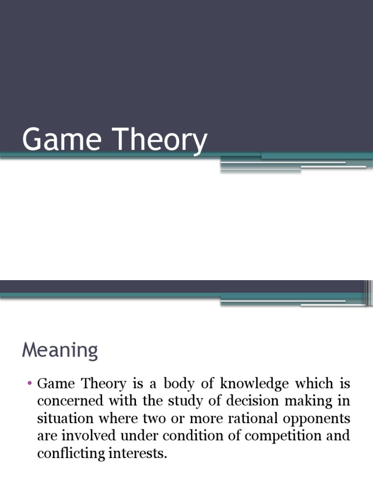 Game Theory | PDF | Matrix (Mathematics) | Applied Mathematics