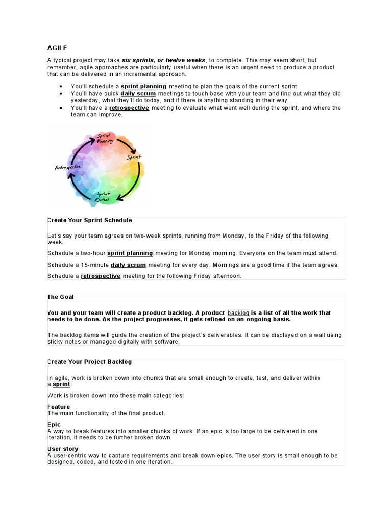 Agile Notes | PDF | Scrum (Software Development) | Agile Software ...