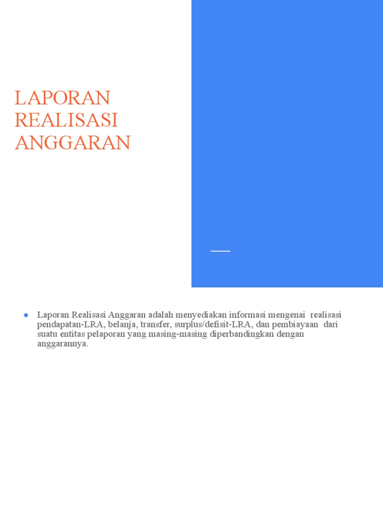 Panduan Laporan Realisasi Anggaran | PDF | Pengelolaan Keuangan & Uang