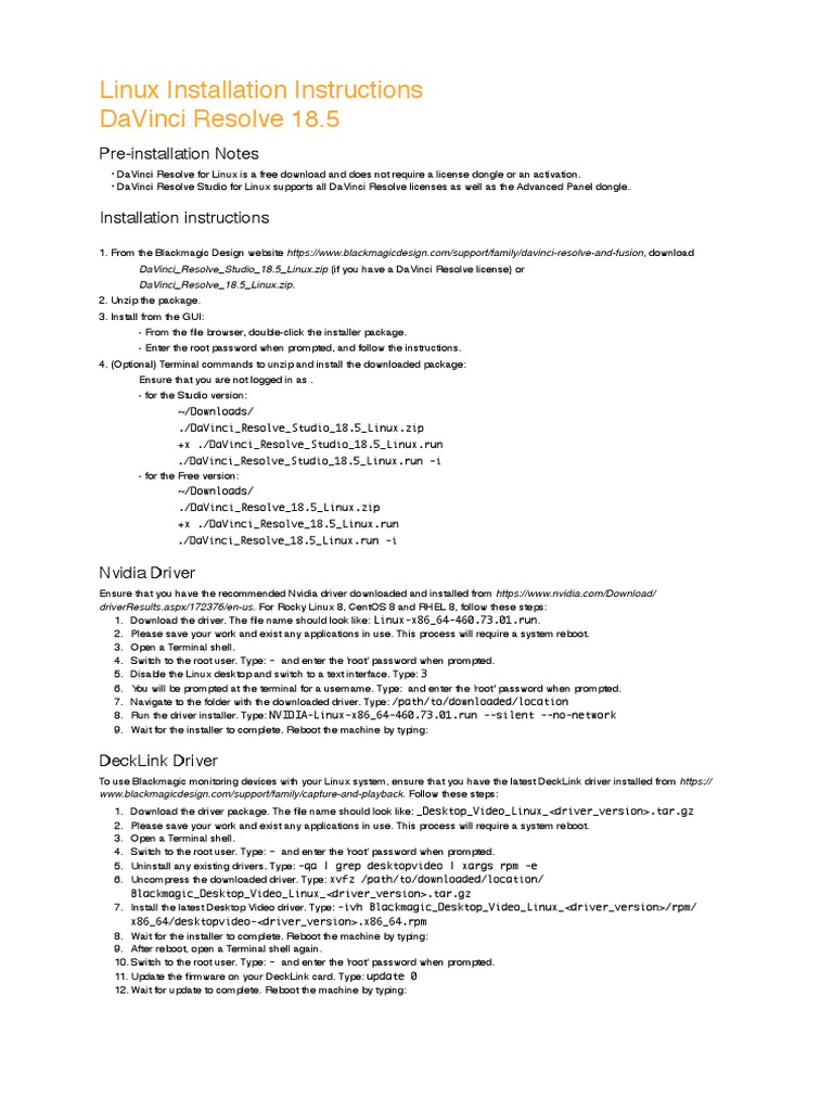 Linux Installation Instructions | Download Free PDF | Installation (Computer Programs) | Booting