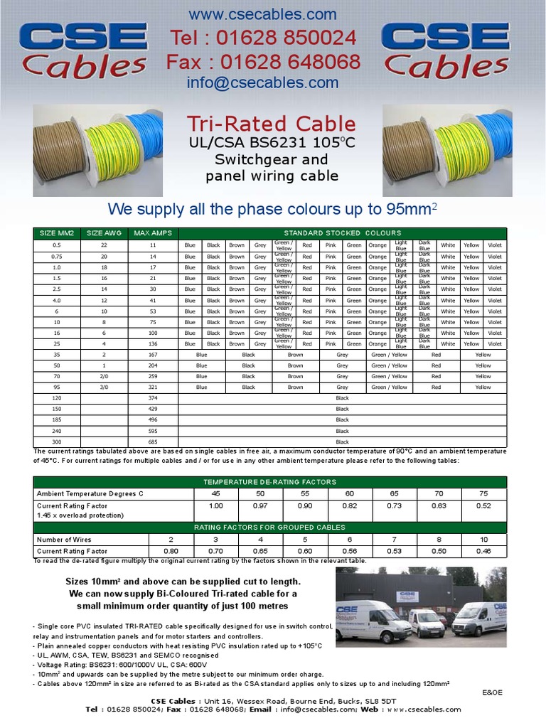 Tri Rated Cable | PDF | Blue | Quantity