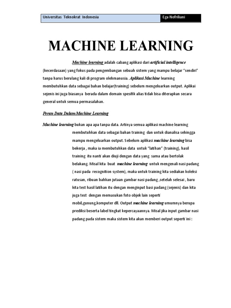 Peran Data dalam Machine Learning | PDF | Karier & Perkembangan | Komputer