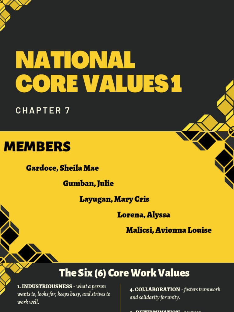 National Core Values | PDF | Truth | Applied Ethics