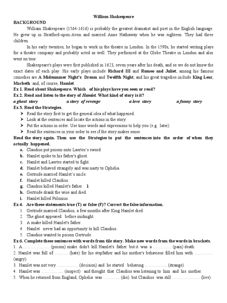 William Shakespeare | PDF | Hamlet | William Shakespeare