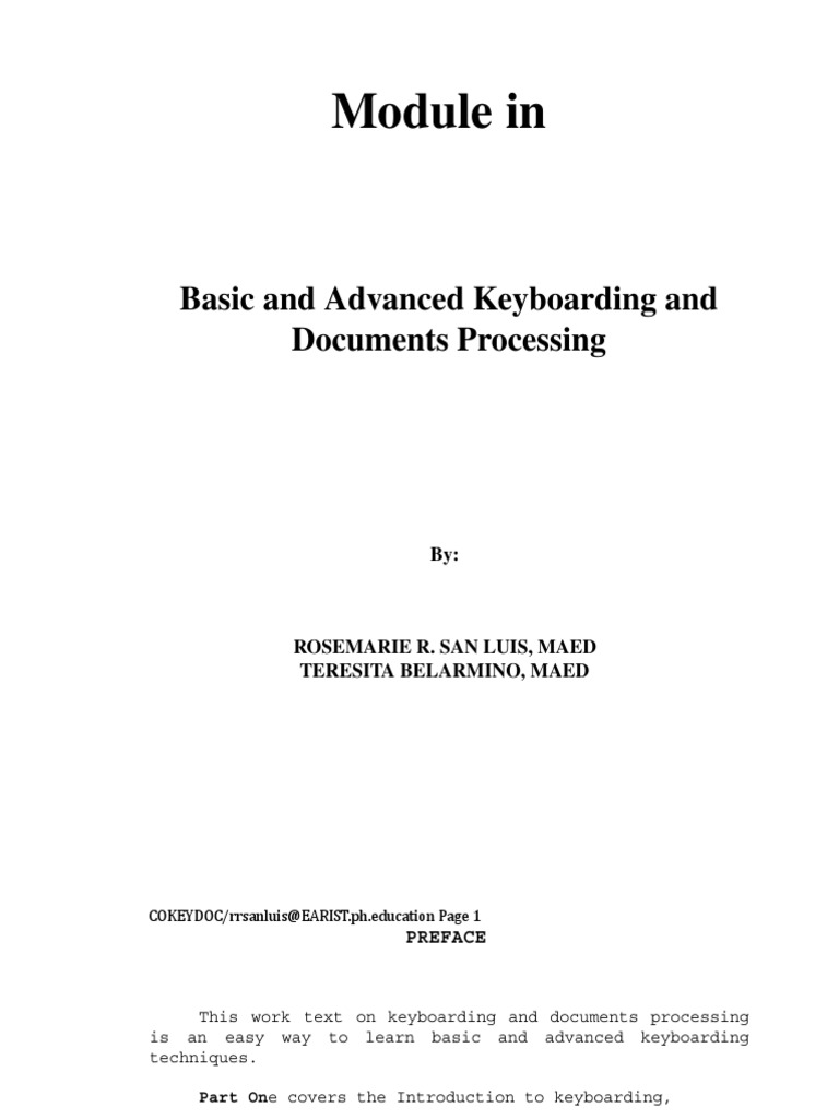 Keyboarding-And-Document-Processing (3) - 1 | PDF | Microsoft Word ...