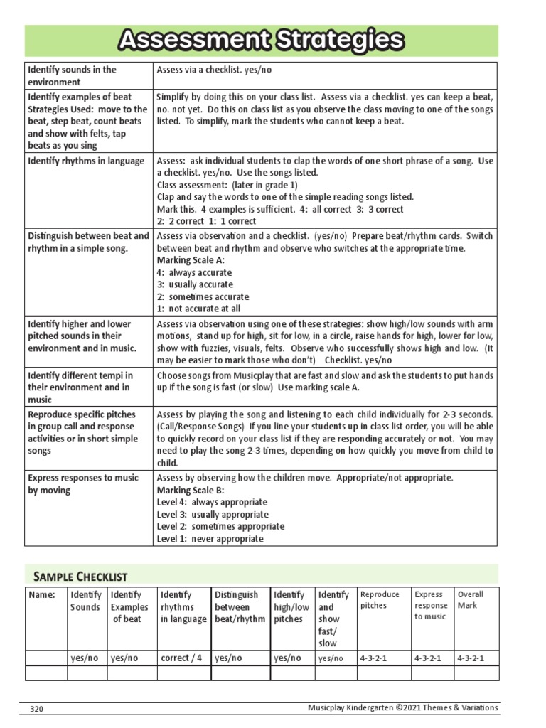 Assessment | PDF | Rhythm | Pitch (Music)