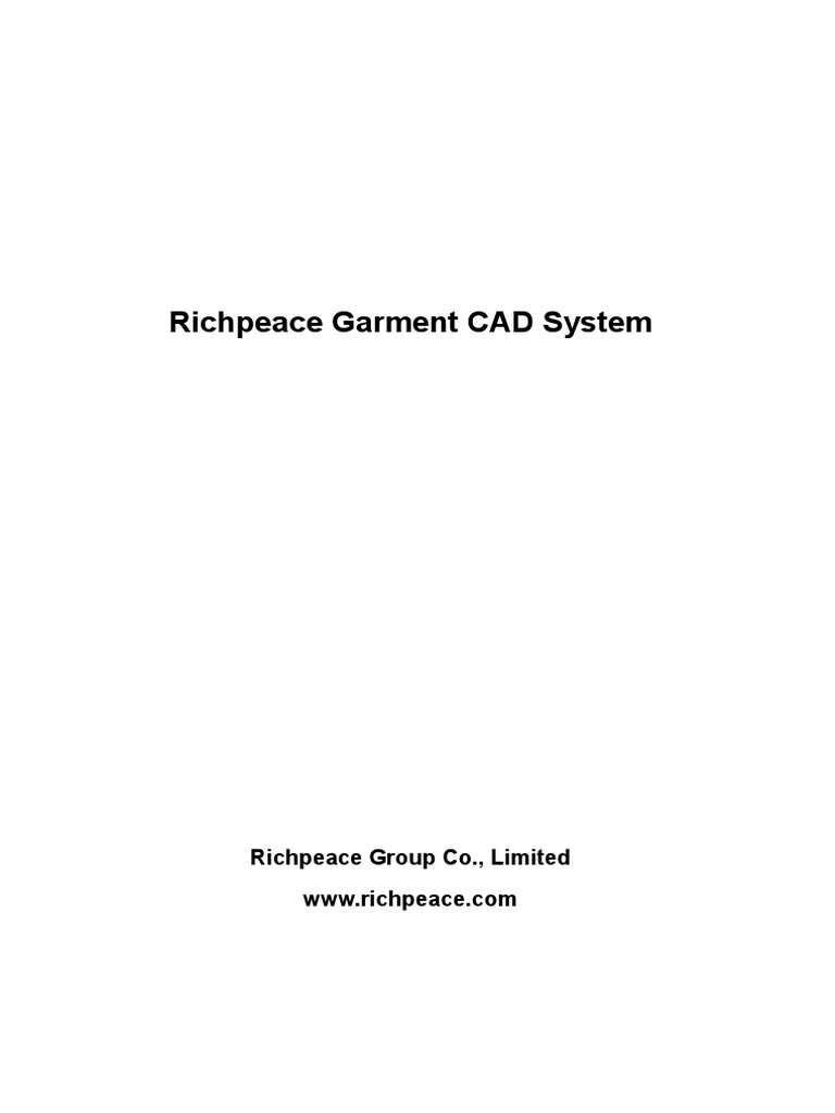 Richpeace Garment CAD User Manual | PDF | Point And Click | Computer File