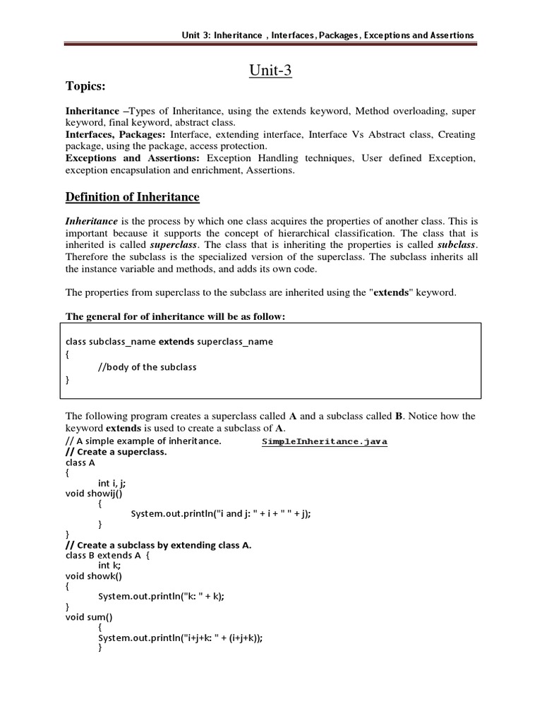 Unit-3: Topics | PDF