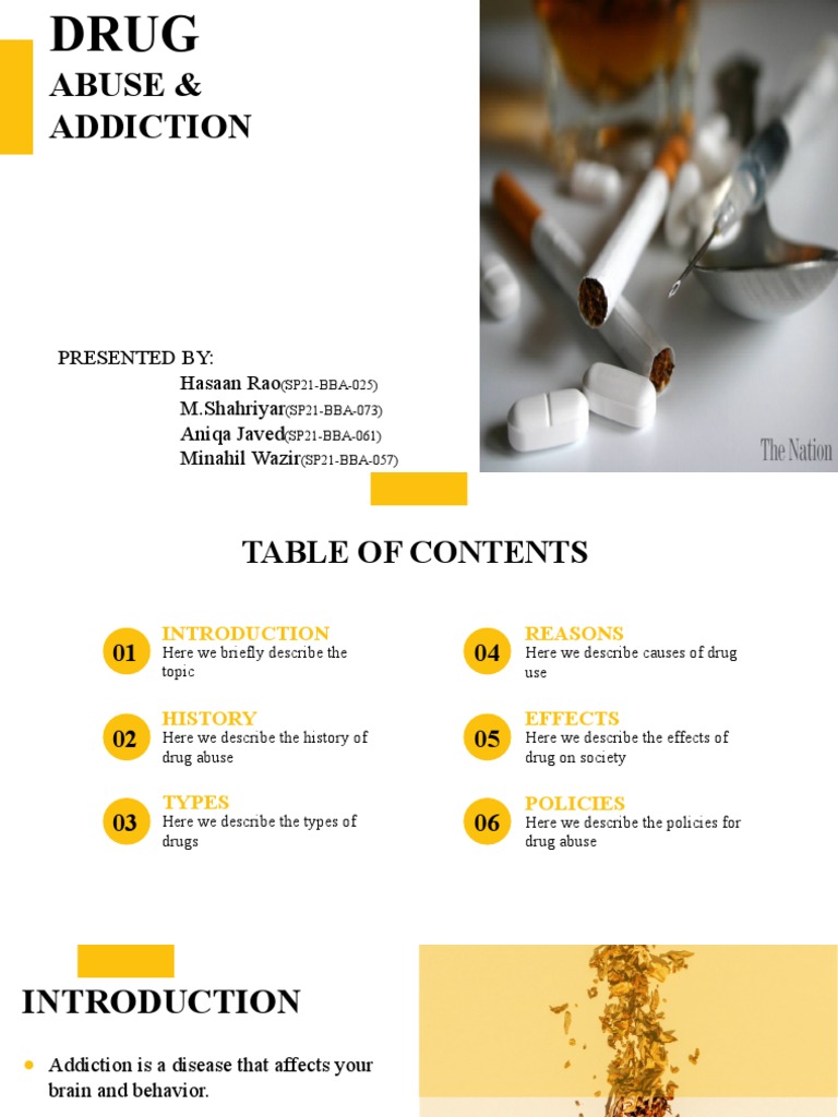 Drug Abuse and Addiction Overview | PDF | Substance Abuse | Drugs